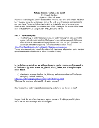 Webquest | PDF | Free Download