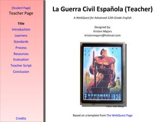EDUC 331 Spanish Civil War Webquest | PPT
