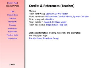 EDUC 331 Spanish Civil War Webquest | PPT