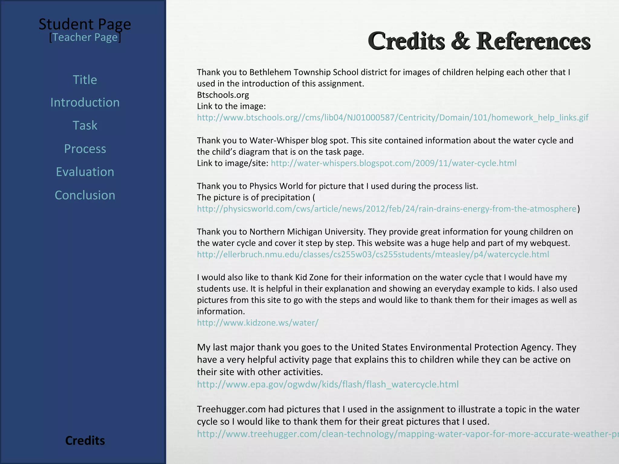 Webquest-Water Cycle | PPT | Geography | Science