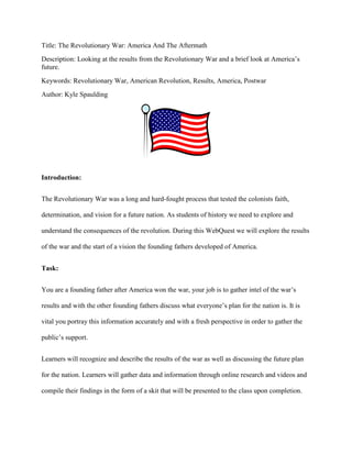 Revolutionary War WebQuest | PDF