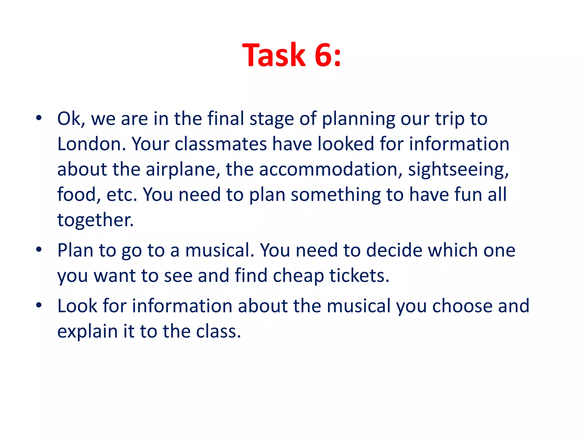 Webquest - A trip to London | PPT