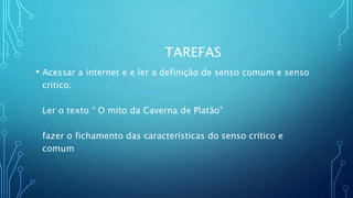 senso comum e senso critico | PPTX