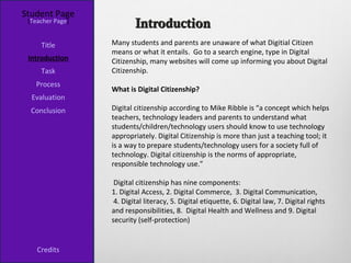 Webquest digital citizenship | PPT