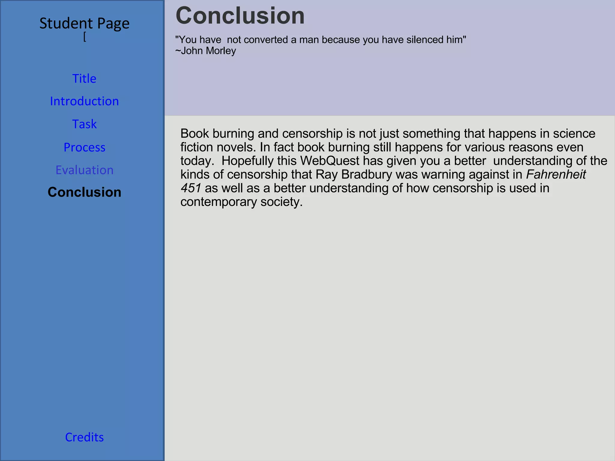 Fahrenheit 451 WebQuest | PPT