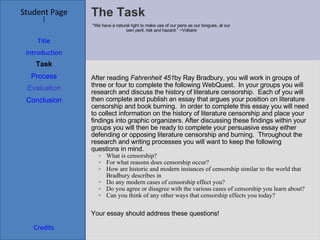 Fahrenheit 451 WebQuest | PPT