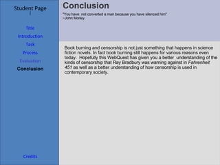 Fahrenheit 451 WebQuest | PPT