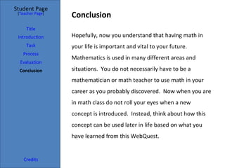 Mathematics WebQuest | PPT