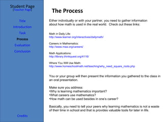 Mathematics WebQuest | PPT