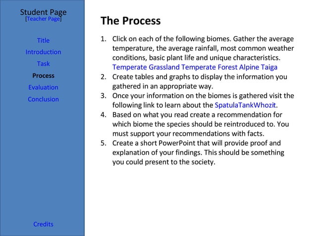 WebQuest for Biomes | PPT