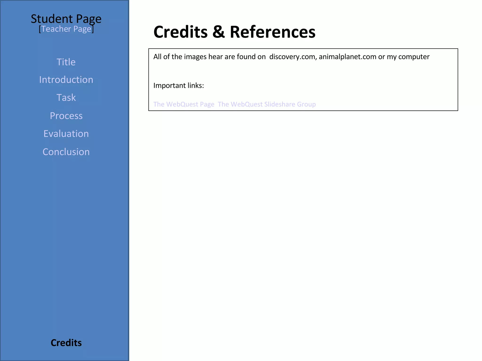 Webquest for endangered species | PPT
