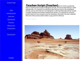 Webquest for endangered species | PPT | Environment | Science