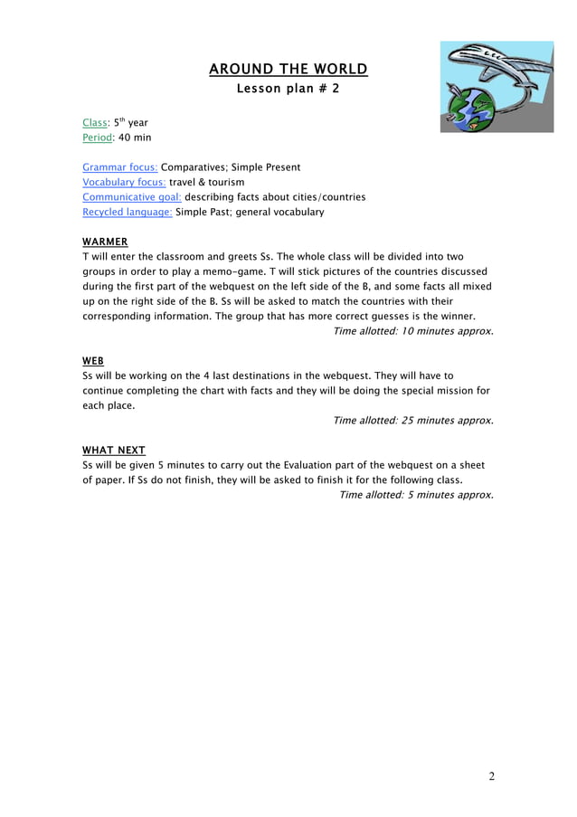 Webquest - Lesson Plan | PDF