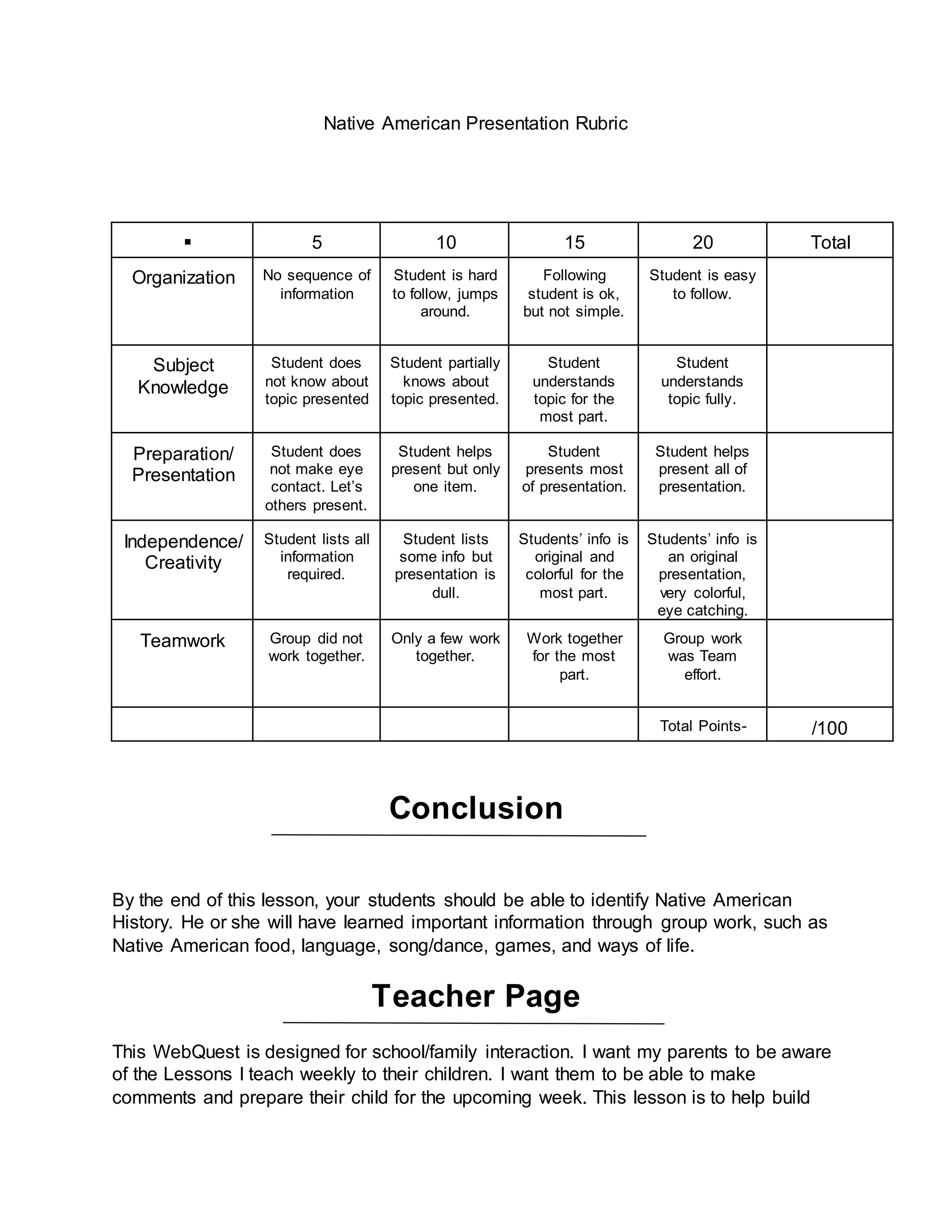 Web quest native americans | DOCX