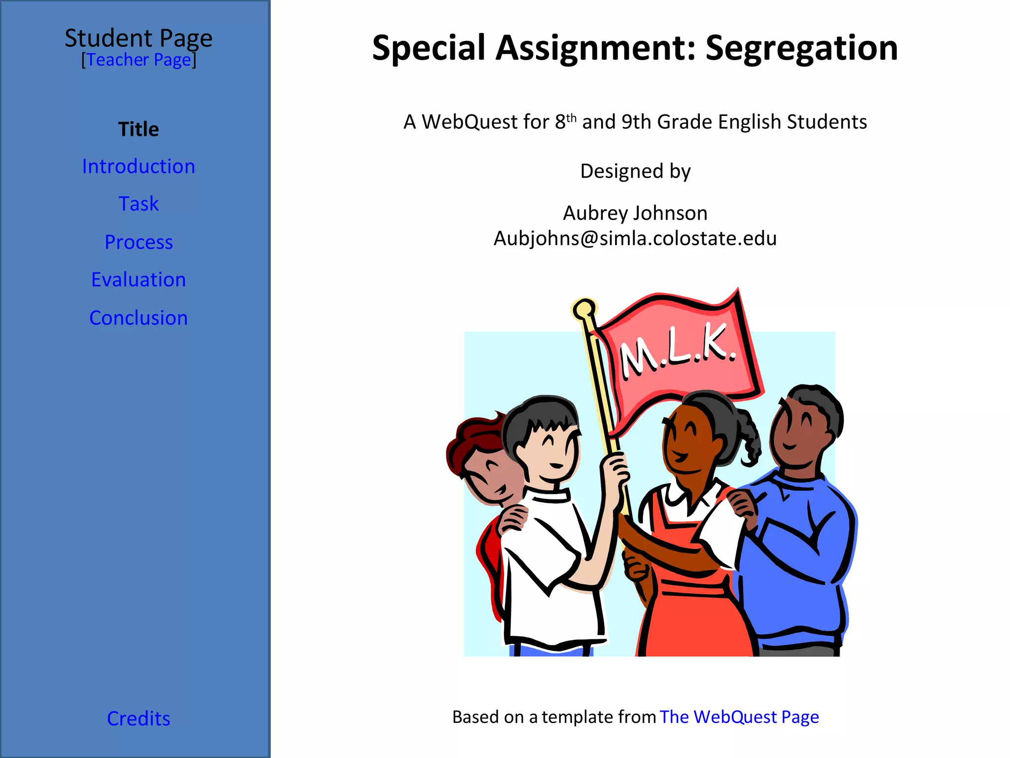 Special Assignment: Segregation WebQuest | PPT | Educational Assessment ...