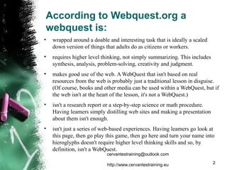 Webquest presentation | PPT