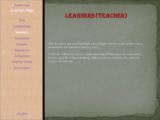 Boston Massacre Webquest Project | PPT