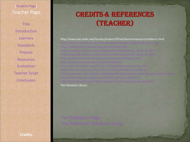 Boston Massacre Webquest Project | PPT