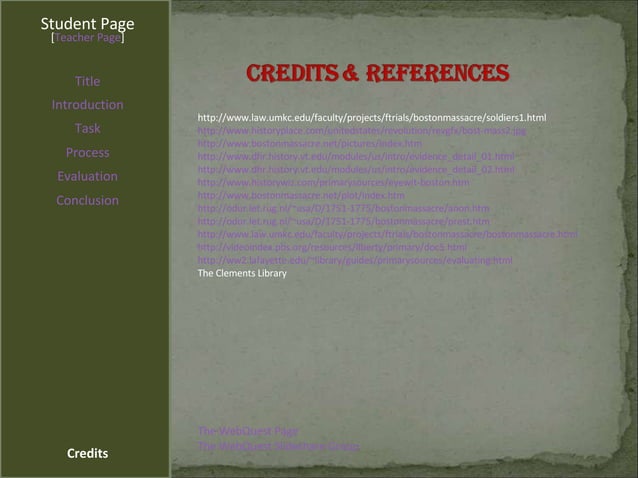 Boston Massacre Webquest Project | PPT