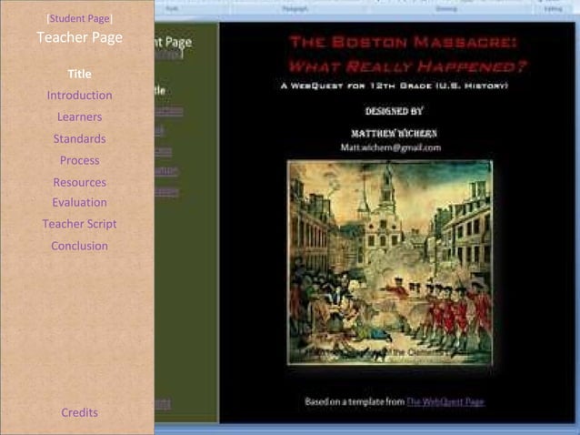 Boston Massacre Webquest Project | PPT