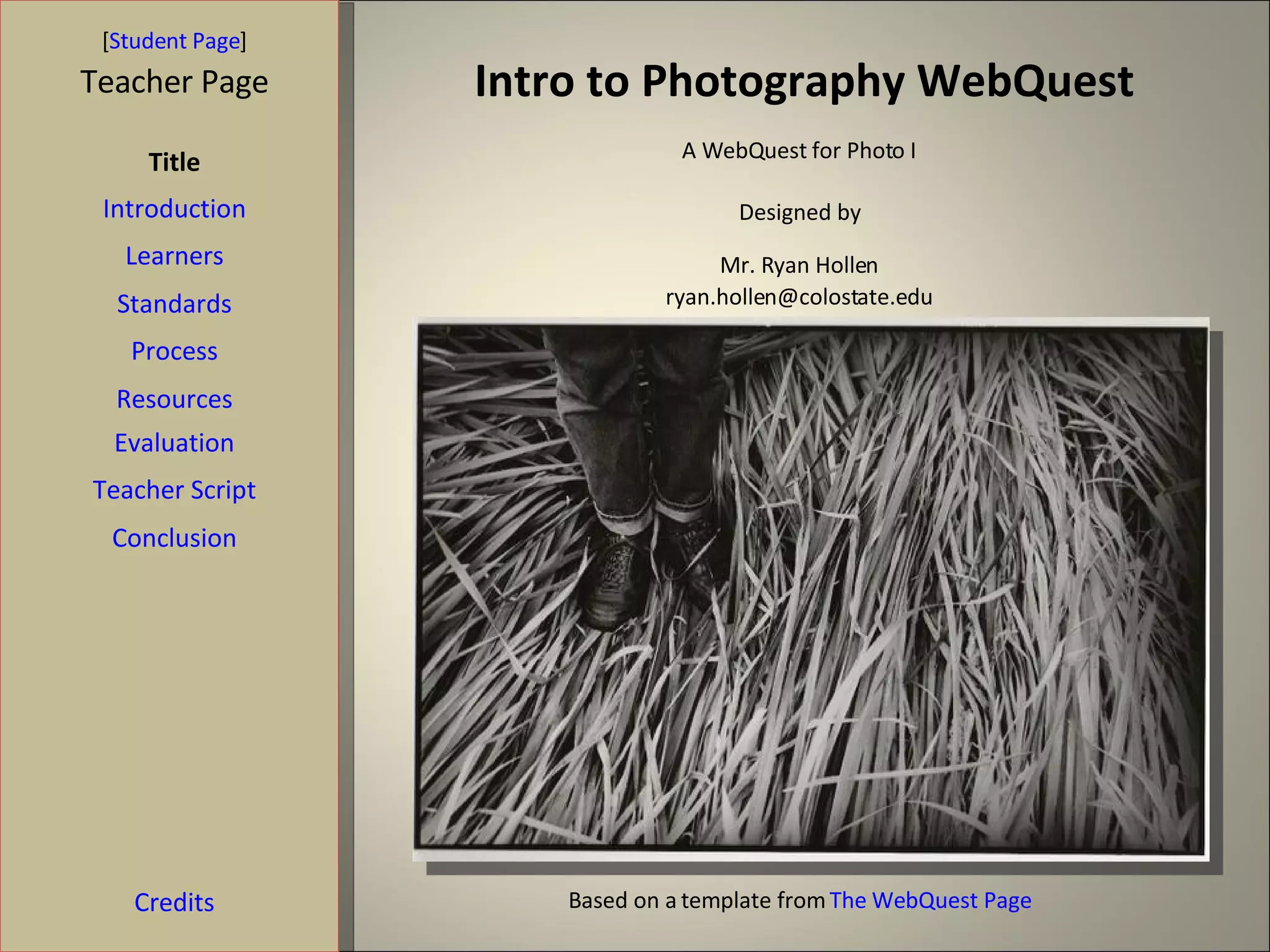 Intro to Photography Webquest | PPT