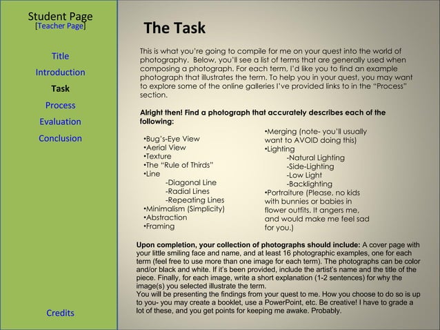 Intro to Photography Webquest | PPT