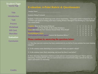 Web Quest Reading Writing | PPT