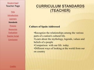 Webquest spanish culture | PPTX