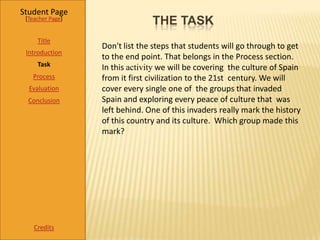 Webquest spanish culture | PPTX