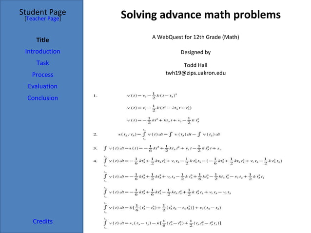Webquest for Math | PPT