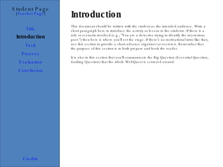 WebQuest Template | PPT