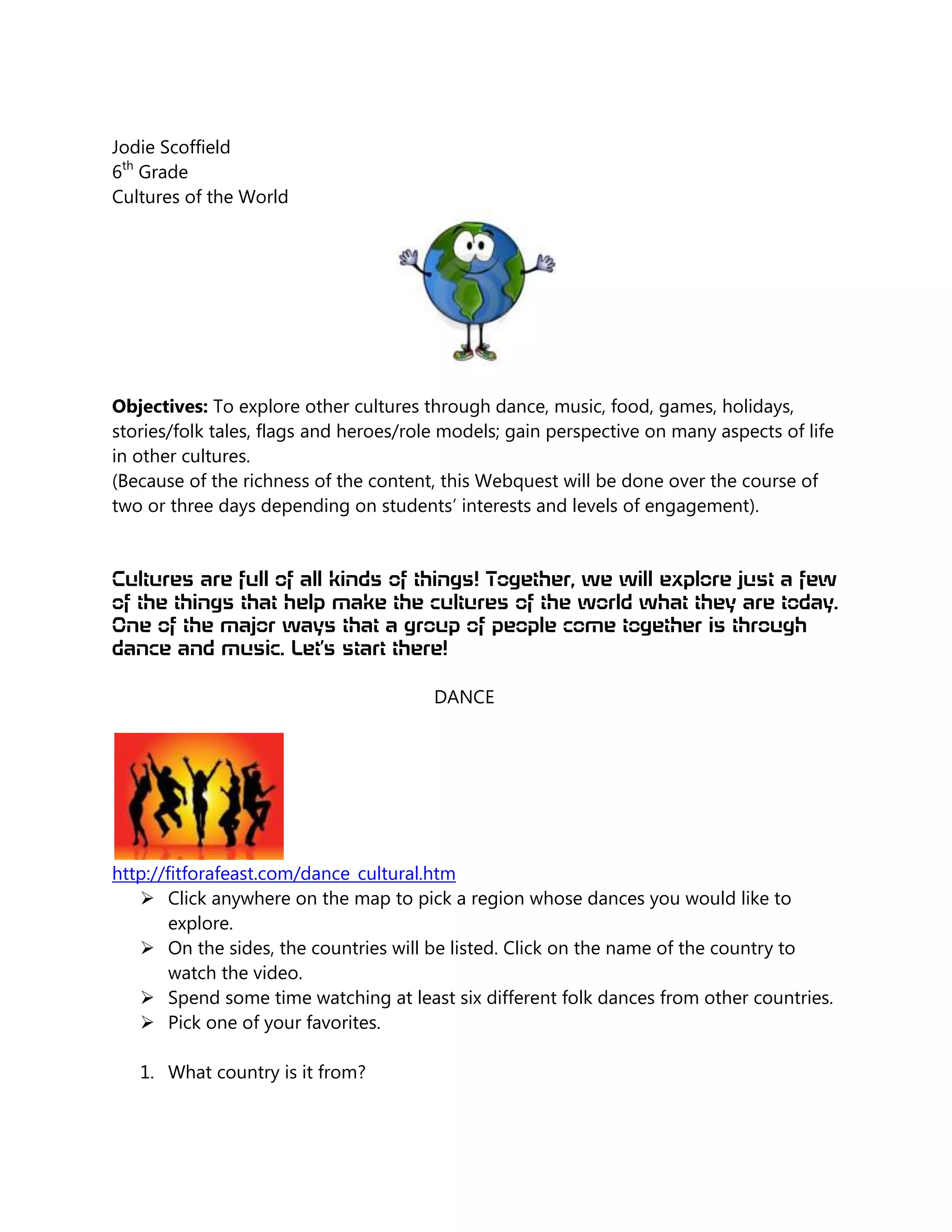 Culture Webquest | PDF