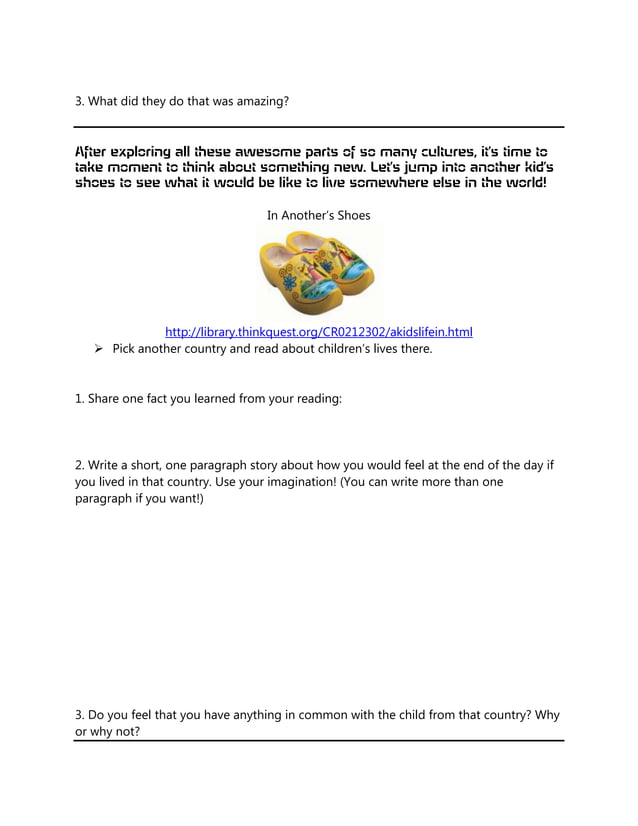 Culture Webquest | PDF