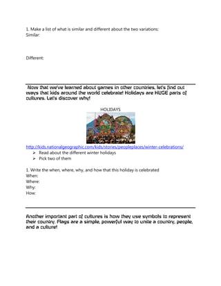 Culture Webquest | PDF