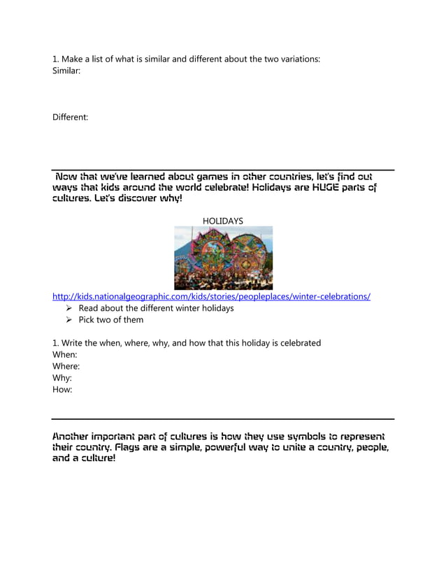 Culture Webquest | PDF