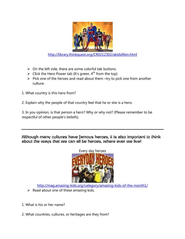 Culture Webquest | PDF