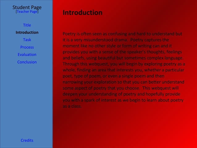 Poetry WebQuest | PPT