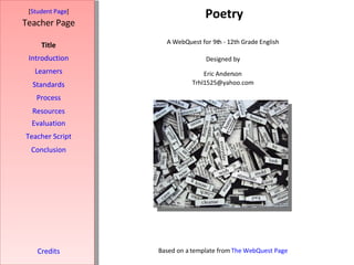 Poetry WebQuest | PPT