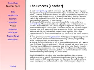 Poetry WebQuest | PPT