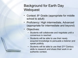 Webquest 2.0 Presentation | PPT