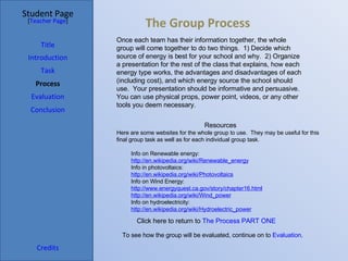 Renewable Energy Webquest | PPT | Power and Energy Industry | Industries