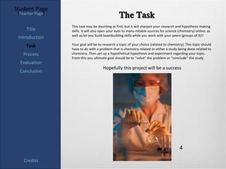 Webquest: Science Experiment | PPT | Chemistry | Science