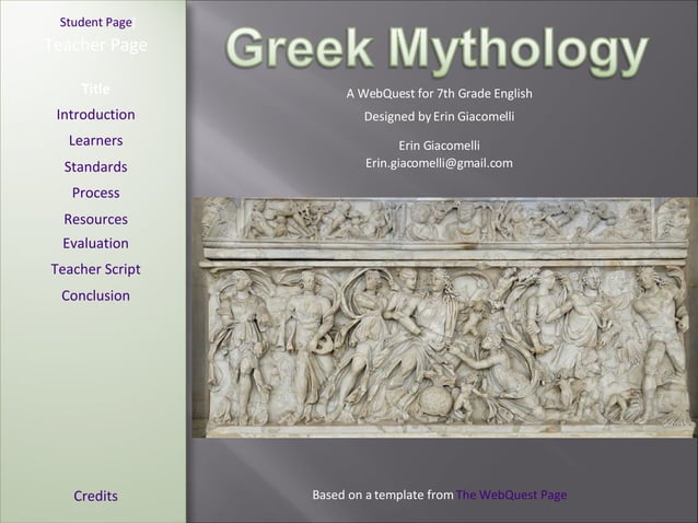 Greek Mythology Webquest | PPT