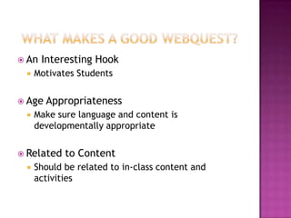 Webquest Introduction | PPTX | Internet for Beginners | Internet