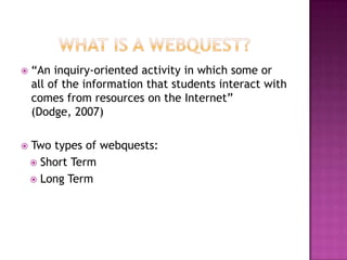 Webquest Introduction | PPTX | Internet for Beginners | Internet