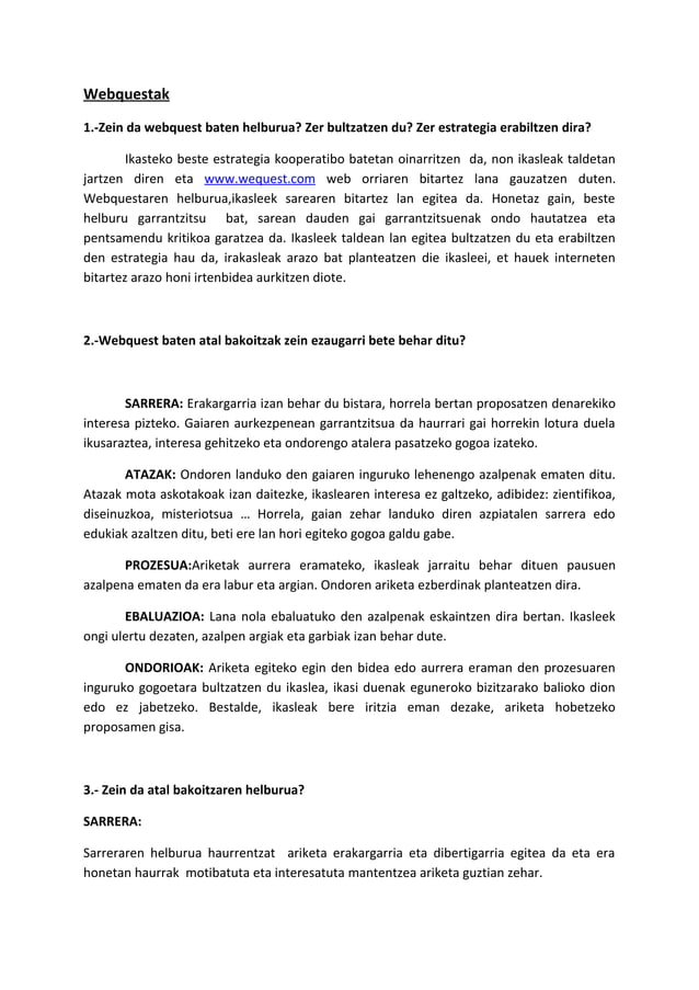 Webquestak | PDF