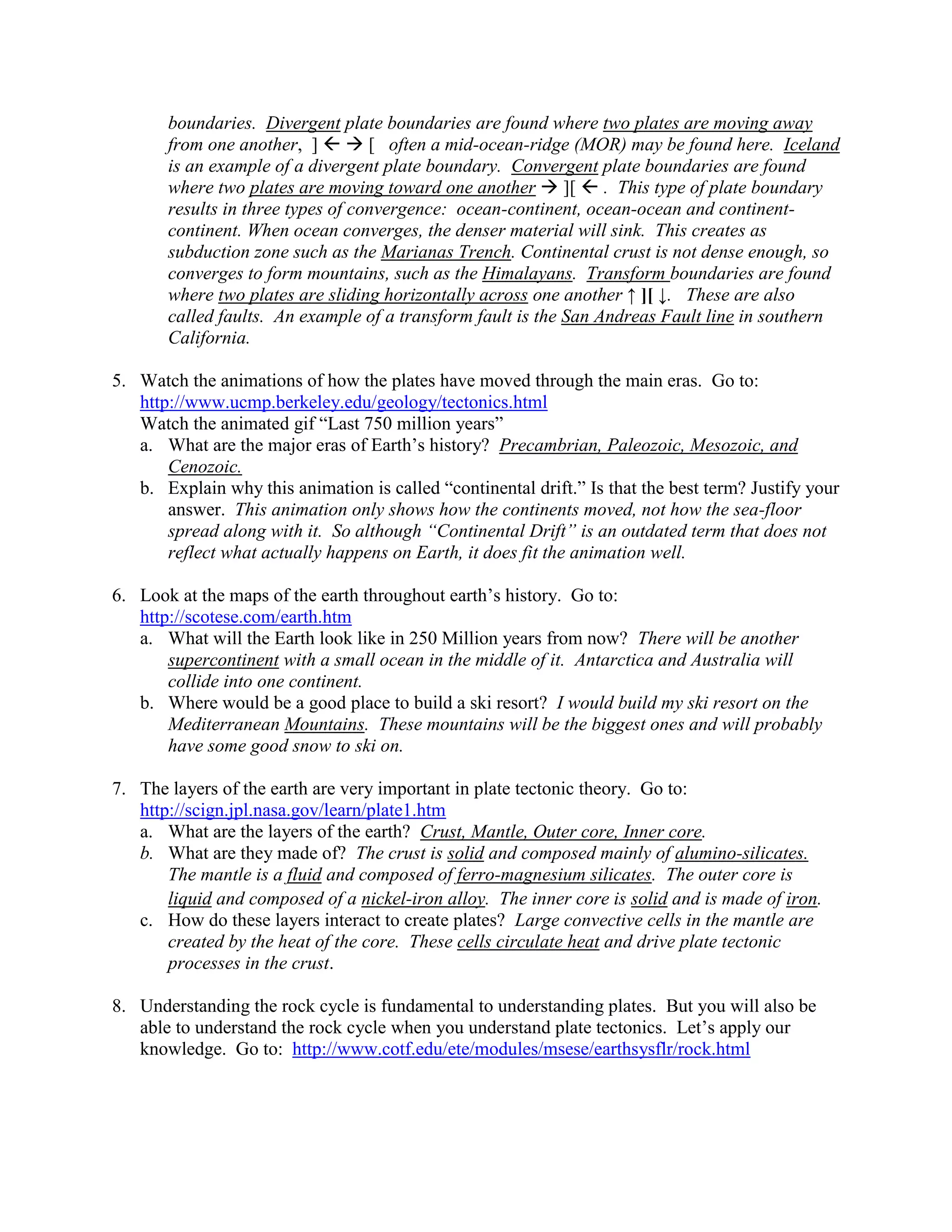 Webquest answers | PDF