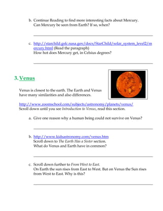 Webquest assignment | PDF