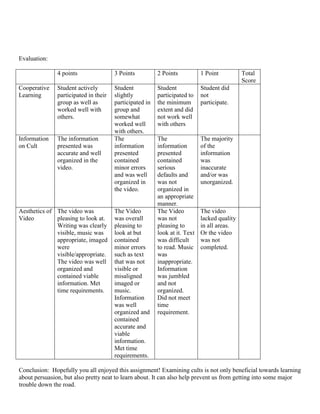 Webquest assignment revised | DOCX