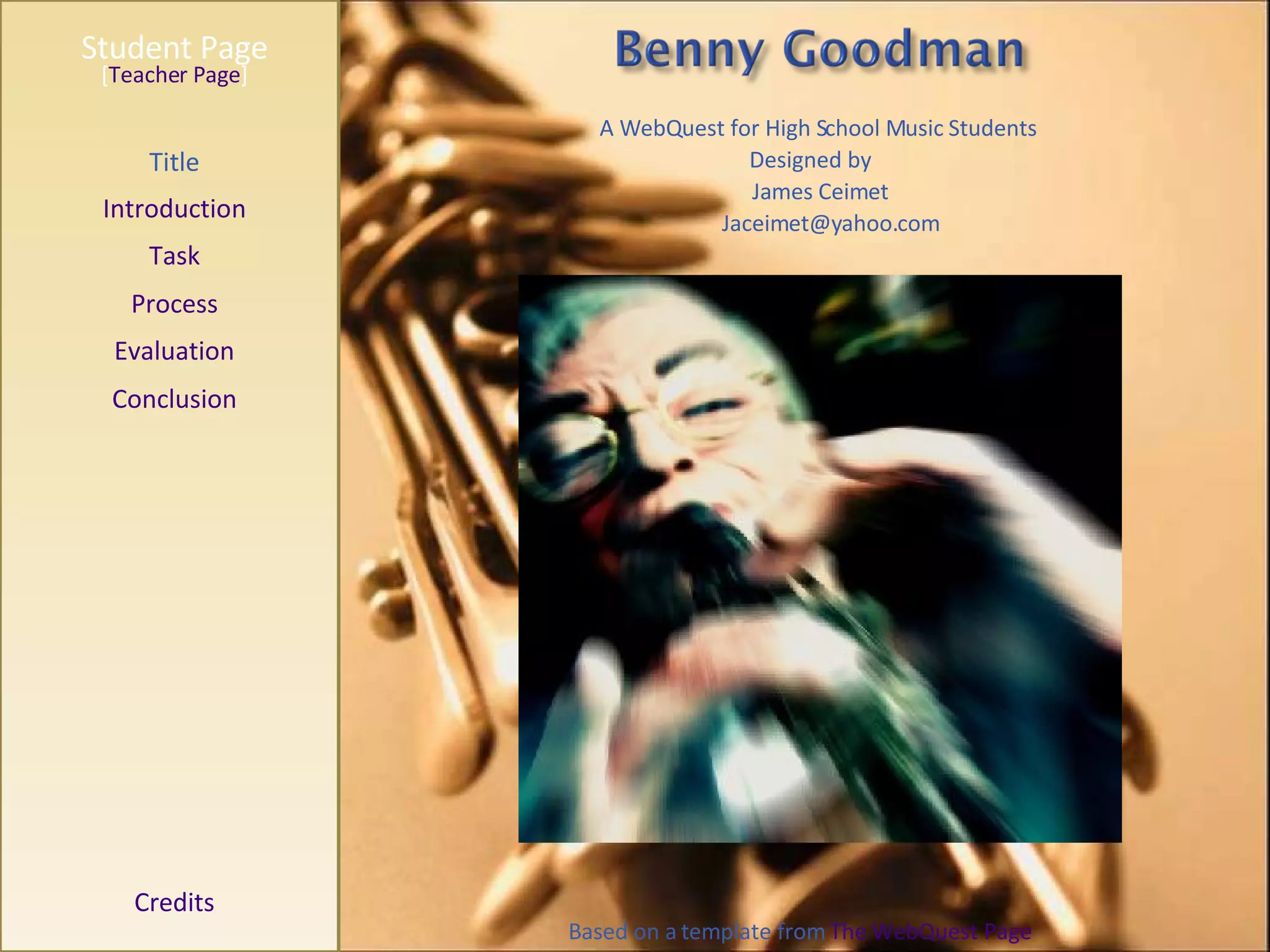 Webquest Benny Goodman | PPT